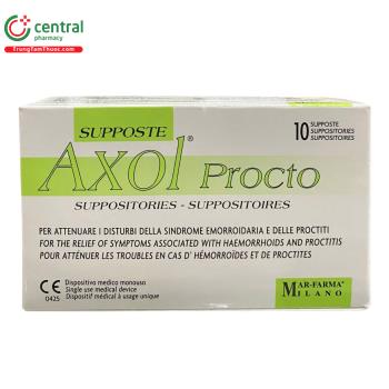 Axol Procto - Giảm đau, cải thiện tình trạng trĩ nội, trĩ ngoại