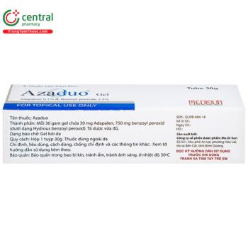 Thuốc Azaduo Gel 30g trị mụn trứng cá: Công dụng và giá bán