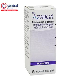 Thuốc Azarga điều trị giảm áp lực nội nhãn, glocom góc mở, tăng nhãn áp