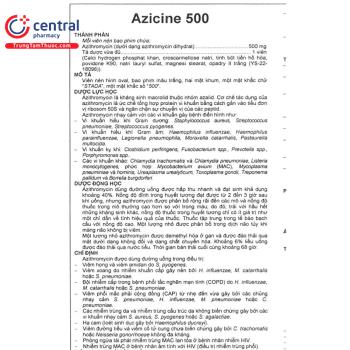 [CHÍNH HÃNG] Thuốc Azicine 500 điều trị nhiễm khuẩn an toàn