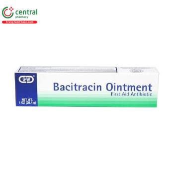 Thuốc mỡ Bacitracin Ointment G&W là kháng sinh bôi, trị nhiễm trùng da