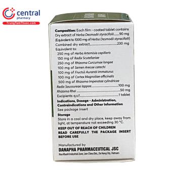 Thuốc Bài thạch Danapha (lọ 45 viên) hỗ trợ điều trị sỏi thận