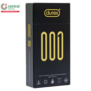 Bao cao su Durex 001 - Siêu mỏng nhẹ, mang lại cảm giác chân thực