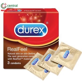 Bao cao su Durex RealFeel (Hộp 3 cái) - Tăng khoái cảm trong cuộc yêu