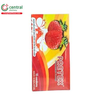 Bao cao su Pretex Strawberry Flavor - Hương dâu ngọt ngào và quyến rũ