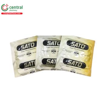 Bao cao su Sato (Hộp 3 chiếc) - Tăng khoái cảm cho cuộc vui thăng hoa