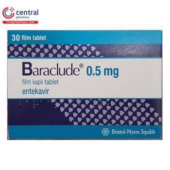 Thuốc Baraclude 0.5mg điều trị bệnh nhiễm virus viêm gan B mạn tính