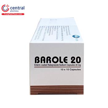 Thuốc Barole 20mg: trị viêm loét dạ dày tá tràng, viêm dạ dày Hp