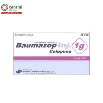Thuốc Baumazop Inj 1g - Điều trị nhiễm khuẩn do vi khuẩn nhạy cảm