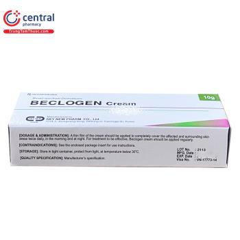 [CHÍNH HÃNG] Thuốc BECLOGEN cream điều trị viêm da hiệu quả