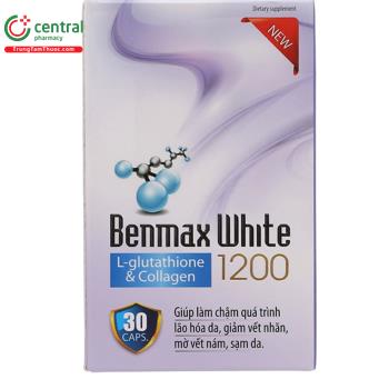Thuốc Benmax White 1200 - Giúp chống oxy hóa, làm đẹp da, tóc và móng