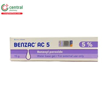 Benzac AC 5% - Gel điều trị mụn viêm, mụn trứng cá, mụn đầu đen