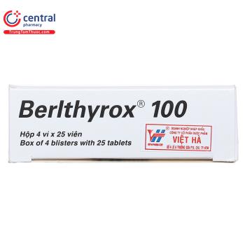 Thuốc Berlthyrox 100: điều trị bệnh lí tuyến giáp hiệu quả