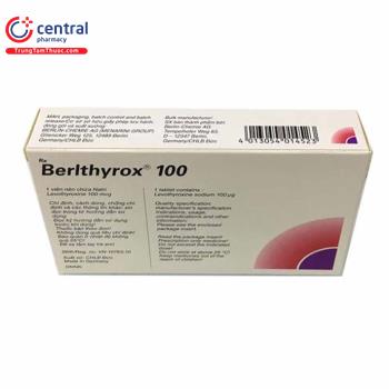 Thuốc Berlthyrox 100: điều trị bệnh lí tuyến giáp hiệu quả