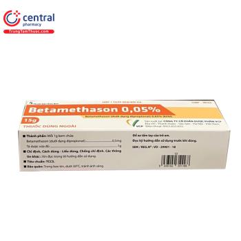 [CHÍNH HÃNG] Thuốc Betamethason 0,05% VCP - Điều trị viêm da, vảy nến
