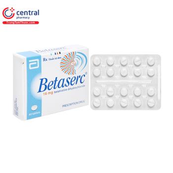 Thuốc Betaserc 16mg (Betahistine 16mg) - thuốc điều trị chóng mặt