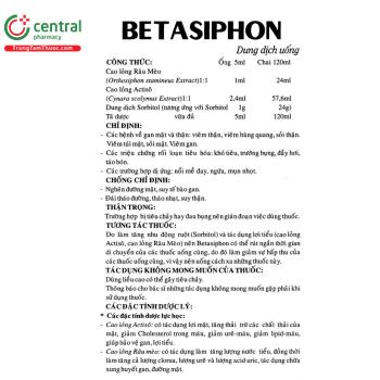 Thuốc Betasiphon (18 ống x 5ml) điều trị các bệnh liên quan gan, mật
