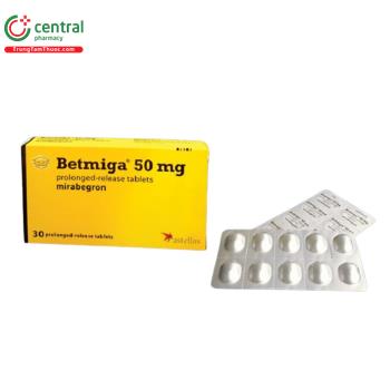 Thuốc Betmiga 50 mg - điều trị hội chứng bàng quang tăng hoạt (OAB)