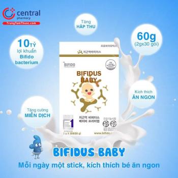 Men vi sinh Bifidus Baby bổ sung 10 tỷ lợi khuẩn cho tiêu hóa khỏe
