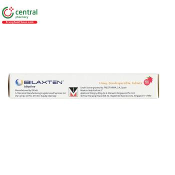 Thuốc Bilaxten (Bilastine) 10mg điều trị viêm mũi dị ứng, mề đay