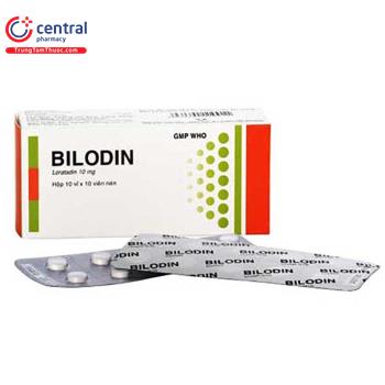 Thuốc điều trị dị ứng Bilodin (Loratadin 10mg): chỉ định, liều dùng
