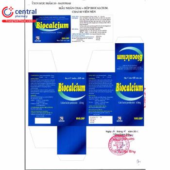 Thuốc Biocalcium (Chai 60 viên) giúp bổ sung canxi do phụ nữ có thai