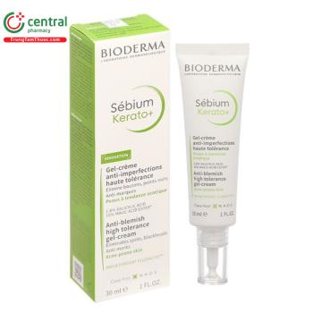 Bioderma Sébium Kerato+ 30ml kem bôi giảm mụn, giảm thâm mụn