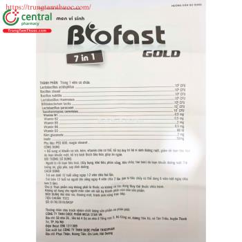 Thuốc Biofast Gold bổ sung men vi sinh cần thiết cho cơ thể