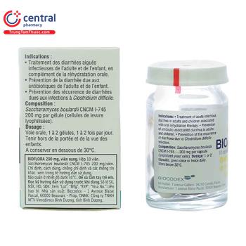Thuốc Bioflora 200mg - điều trị tiêu chảy cấp ở trẻ em và người lớn