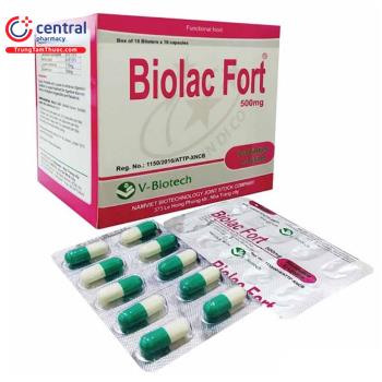 [CHÍNH HÃNG] Thuốc Biolac Fort 500mg Bổ sung lợi khuẩn đường ruột