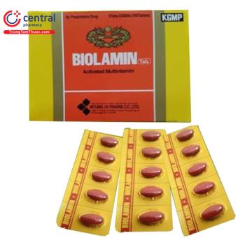 Thuốc Biolamin Tab bổ sung vitamin, tăng cường thể trạng của cơ thể