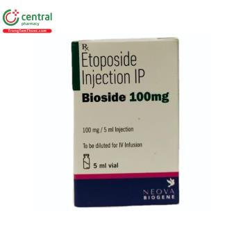 Thuốc Bioside 100mg Etoposide injection trị ung thư phổi, tinh hoàn