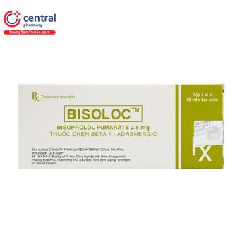 [CHÍNH HÃNG] Thuốc Bisoloc 2,5 mg - Hạ huyết áp hiệu quả
