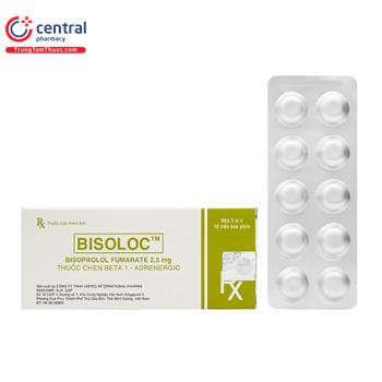 [CHÍNH HÃNG] Thuốc Bisoloc 2,5 mg - Hạ huyết áp hiệu quả