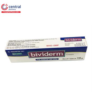 Thuốc Bividerm 15g: Tác dụng - chỉ định, cách dùng -liều dùng