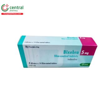 Thuốc Bixebra 5mg KRKA điều trị cơn đau thắt ngực ổn định mạn tính
