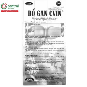 Thuốc Bổ Gan Cvin - Giải pháp làm mát gan, tăng cường chức năng gan