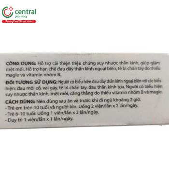 Thuốc Bổ Thần Kinh H9000 Letco Giảm tê bì chân tay do thiếu vitamin