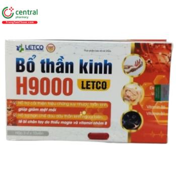 Thuốc Bổ Thần Kinh H9000 Letco Giảm tê bì chân tay do thiếu vitamin