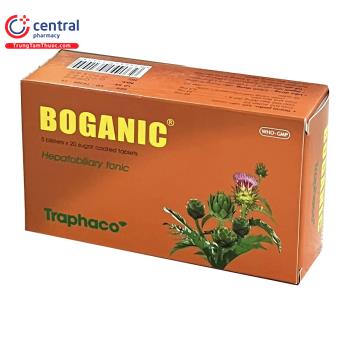 Thuốc Boganic (Hộp 5 vỉ x 20 viên bao đường) tăng cường chức năng gan