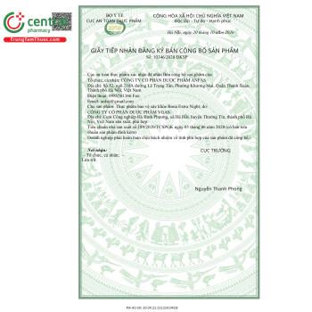 Bona Extra Night An Huy - Cải thiện tuần hoàn máu, giảm đau đầu, mất ngủ