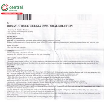 Thuốc Bonasol Once Weekly 70mg Oral Solution điều trị loãng xương