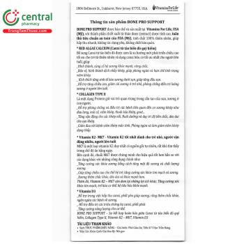 Thuốc Bone Pro Support - Canxi hữu cơ tự nhiên giúp xương chắc khỏe