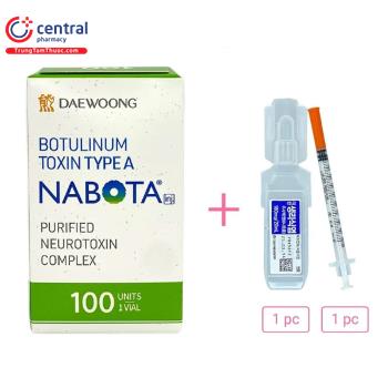 Botox 100 Units Botulinum Toxin Type A Nabota giúp xóa nhăn da