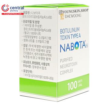 Botox 100 Units Botulinum Toxin Type A Nabota giúp xóa nhăn da