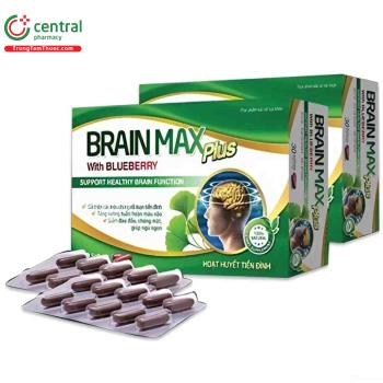 Thuốc Brain Max Plus With Melatonin tăng cường tuần hoàn máu não