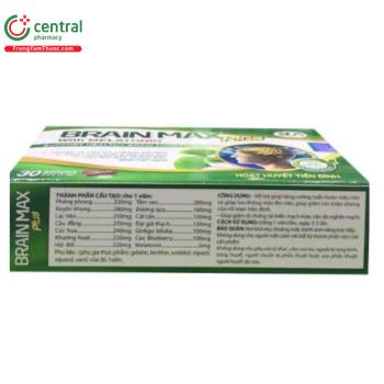 Thuốc Brain Max Plus With Melatonin tăng cường tuần hoàn máu não