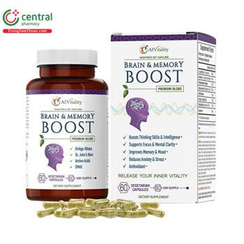 Thuốc Brain & Memory Boost - Tăng khả năng tập trung, cải thiện trí nhớ