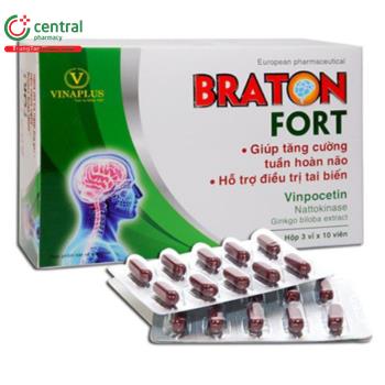Thuốc Braton Fort Vinaplus - Giúp tăng cường tuần hoàn máu lên não