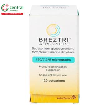 Thuốc xịt Breztri aerosphere điều trị duy trì bệnh phổi tắc nghẽn COPD